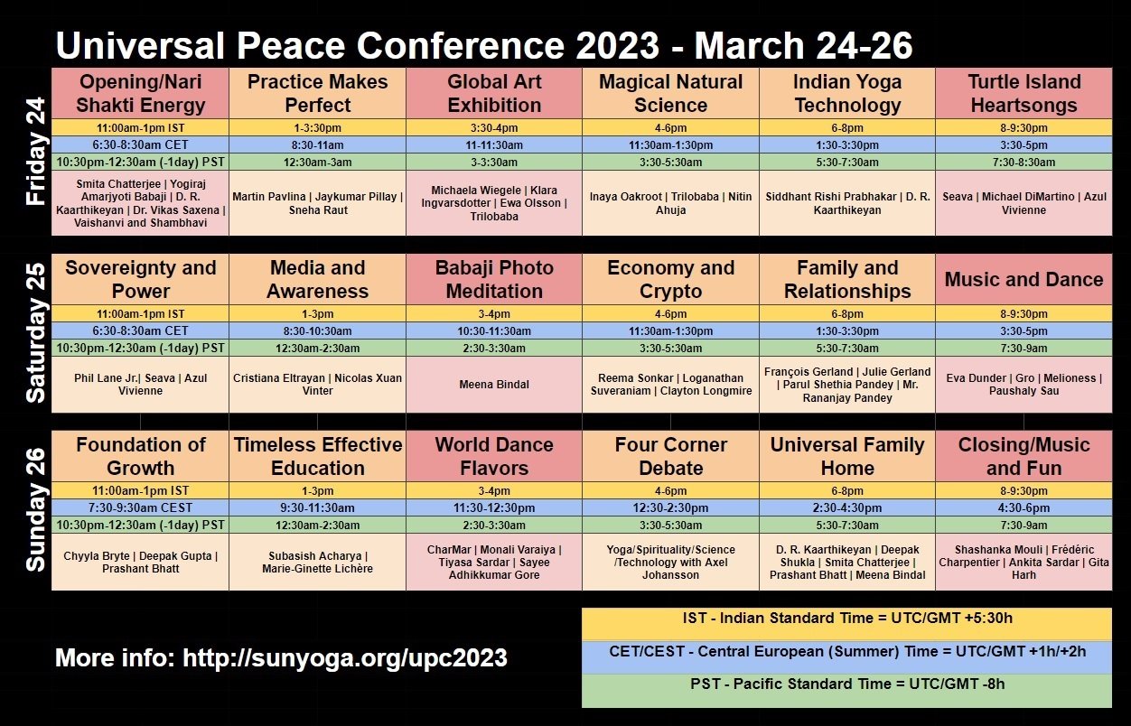 The Universal Peace Conference 2023 | Sunyoga